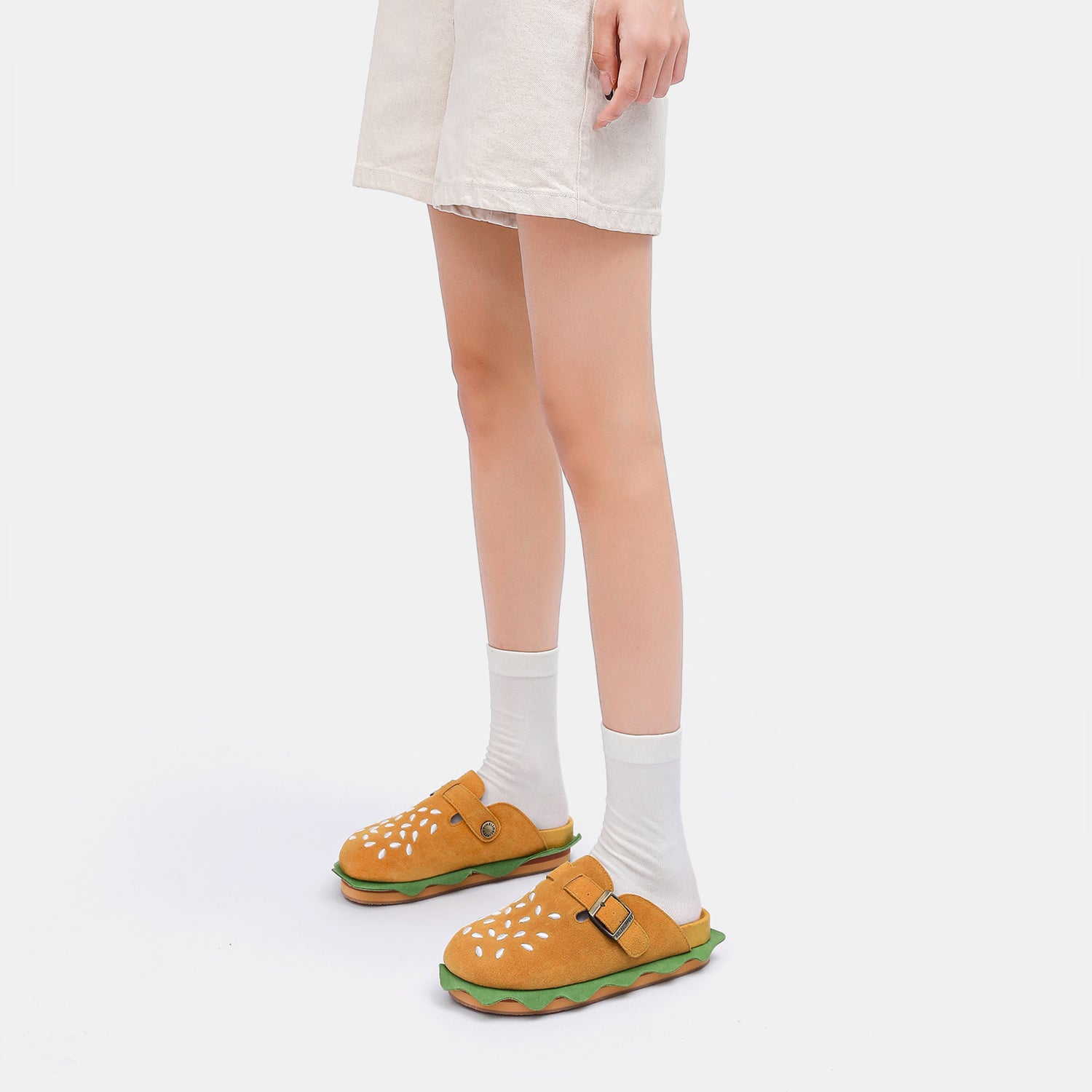 Burger Slippers: Burger-Themed Cork-Soled Mules for Everyday Wear ...
