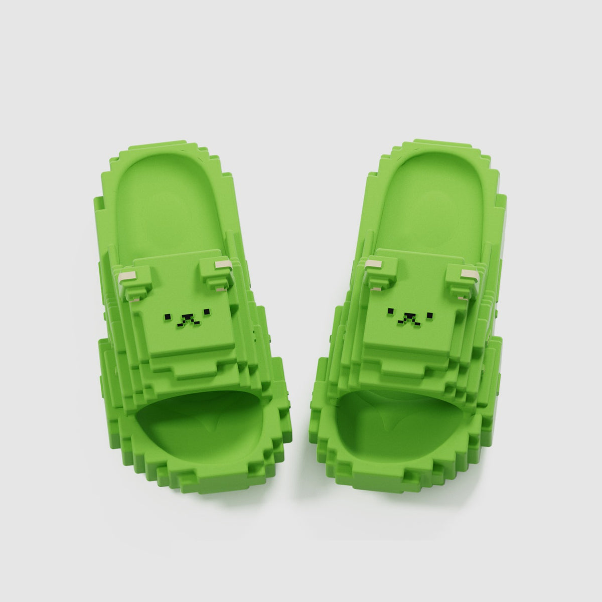 Pixel Bear Slides: Cute Pixel-Style Bear Slippers with 3D Block Design ...