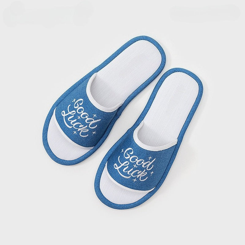 Good Luck Embroidered Soft Sole Indoor Slides for Women – Hello Slippers