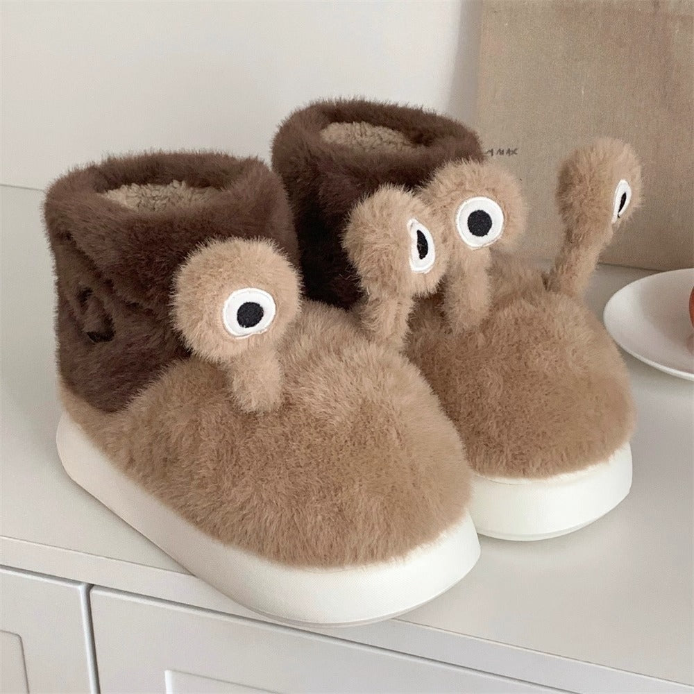Big-Eyed Snail Boots – Zapatillas Peludas con Ojos Adorables y ...
