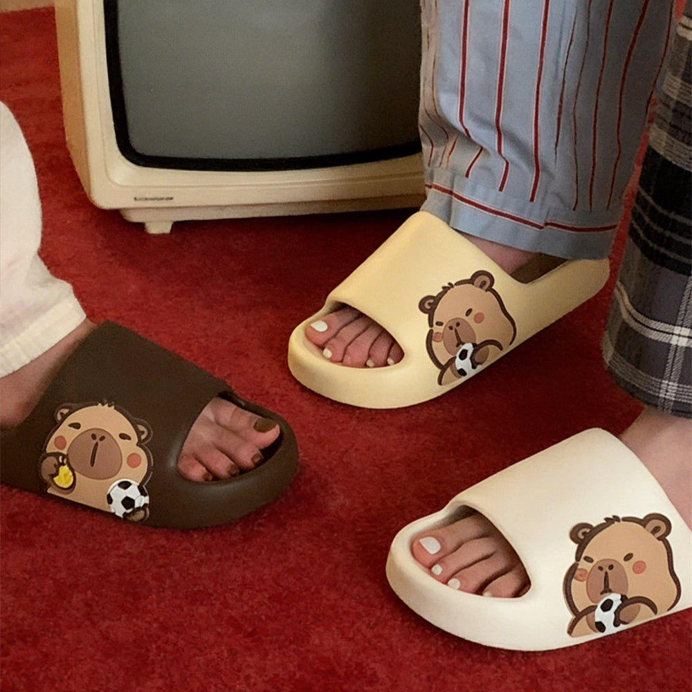 Capybara Soccer Slides - Soft EVA Non-Slip Home Sandals – Hello Slippers