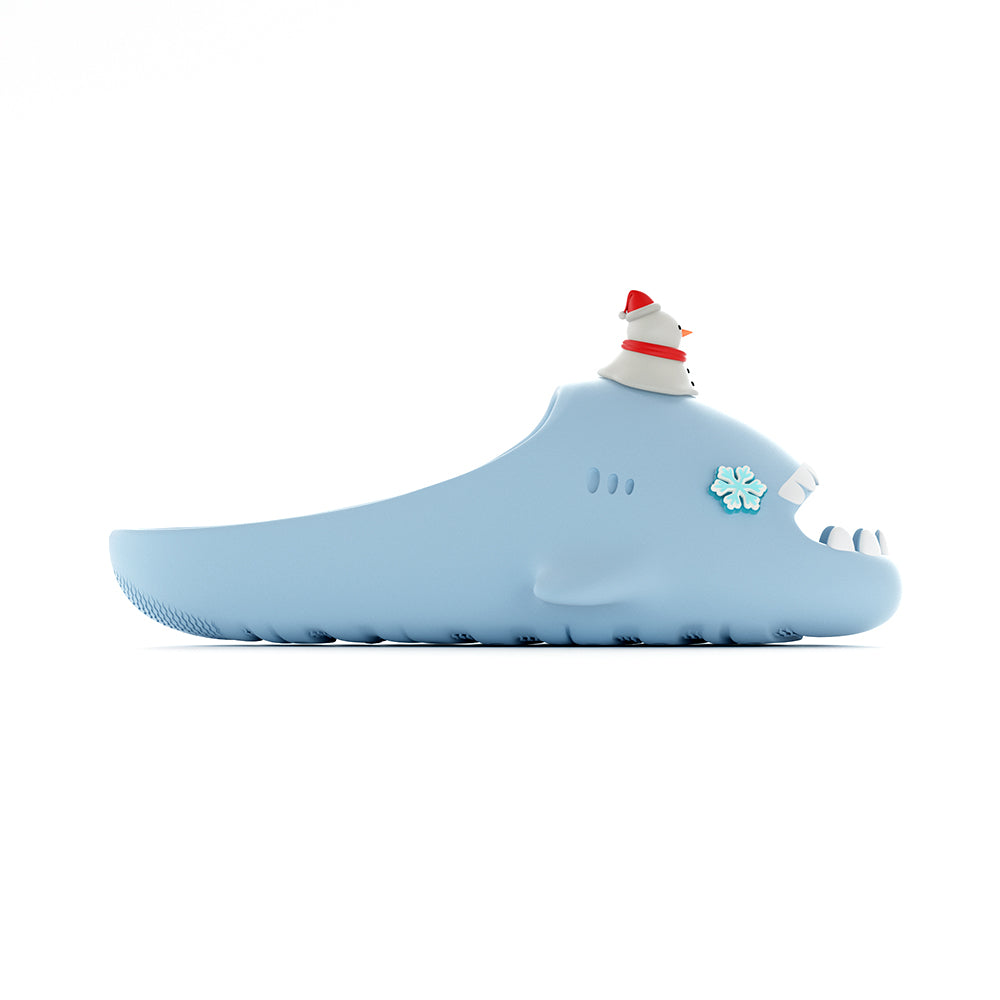 Snowman Shark Slides - Festive & Fun Shark Slippers | Sharkicks Pro ...