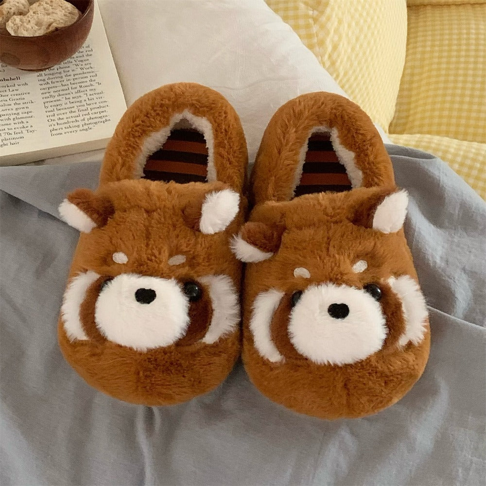 Rascal Raccoon Slippers - Fuzzy, Striped, and Full of Mischief – Hello ...