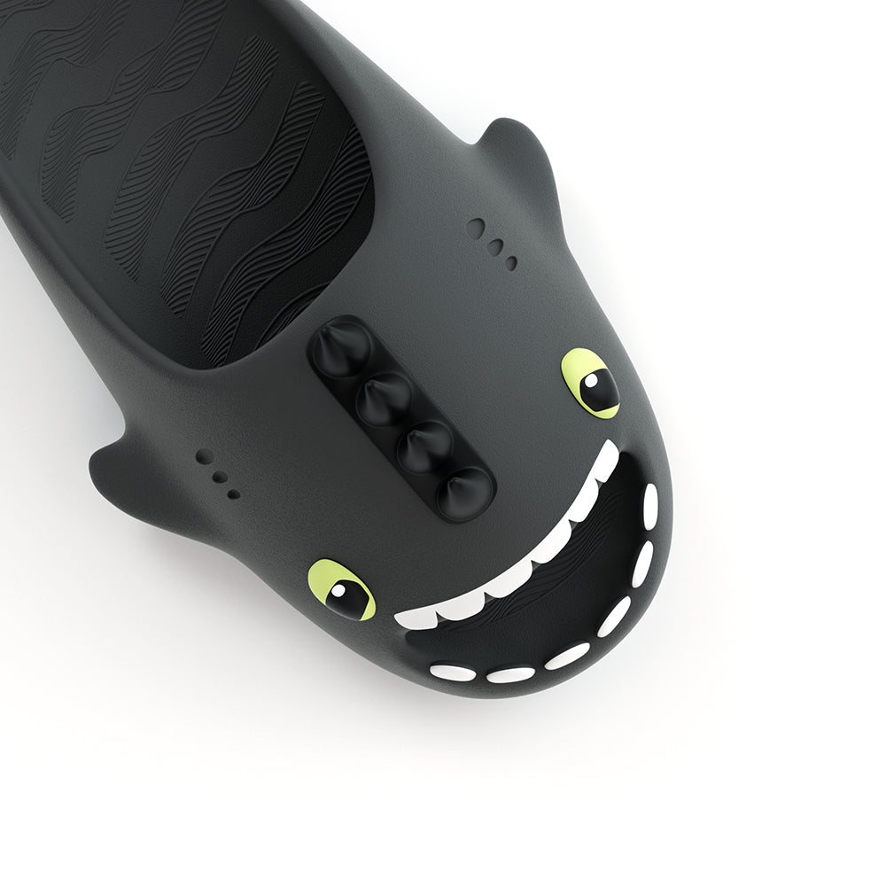 Toothless Shark Slides - Fierce & Playful Shark Slippers | Sharkicks ...