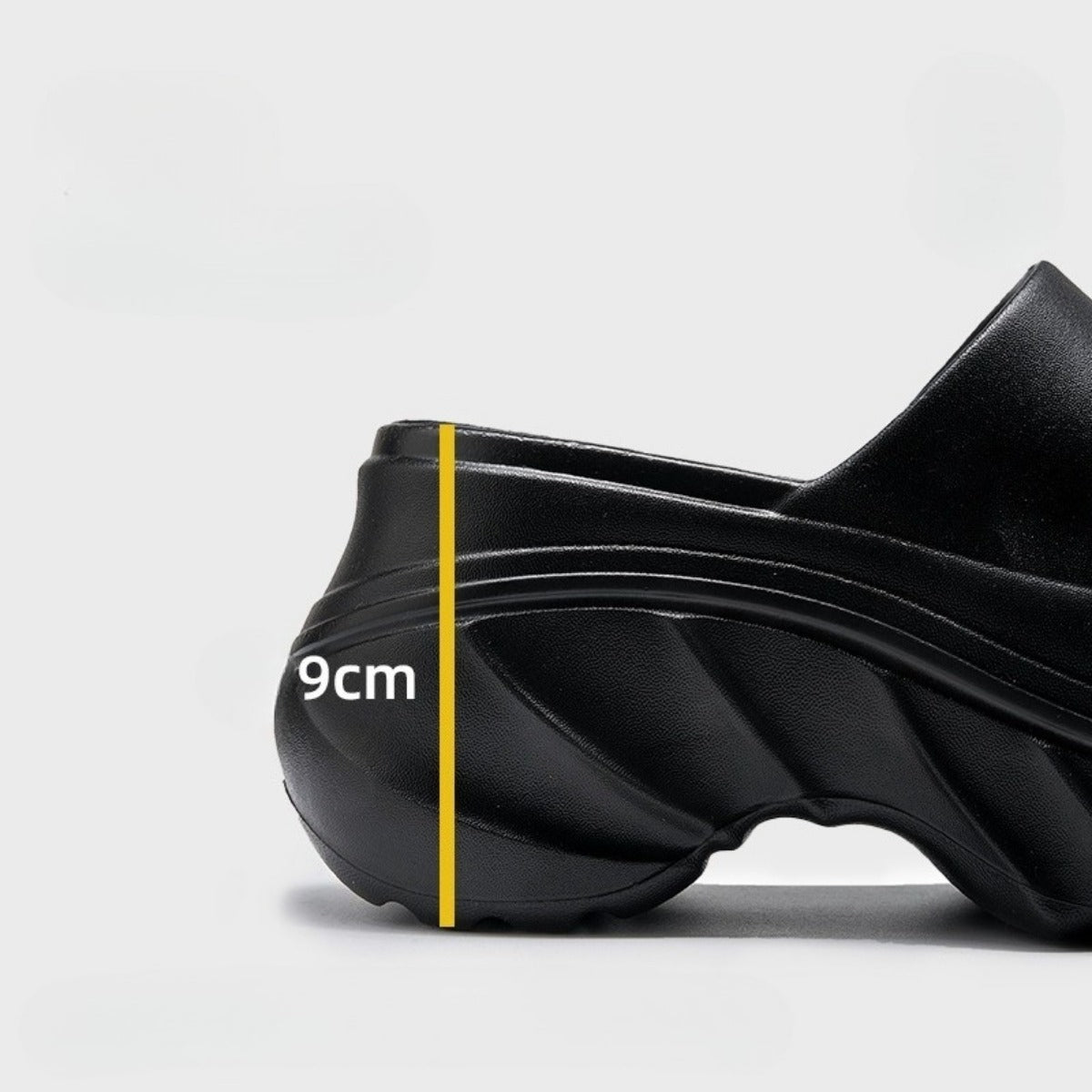 Ripple Platform Slides – 9cm High Sole with Stylish Flair – Hello Slippers