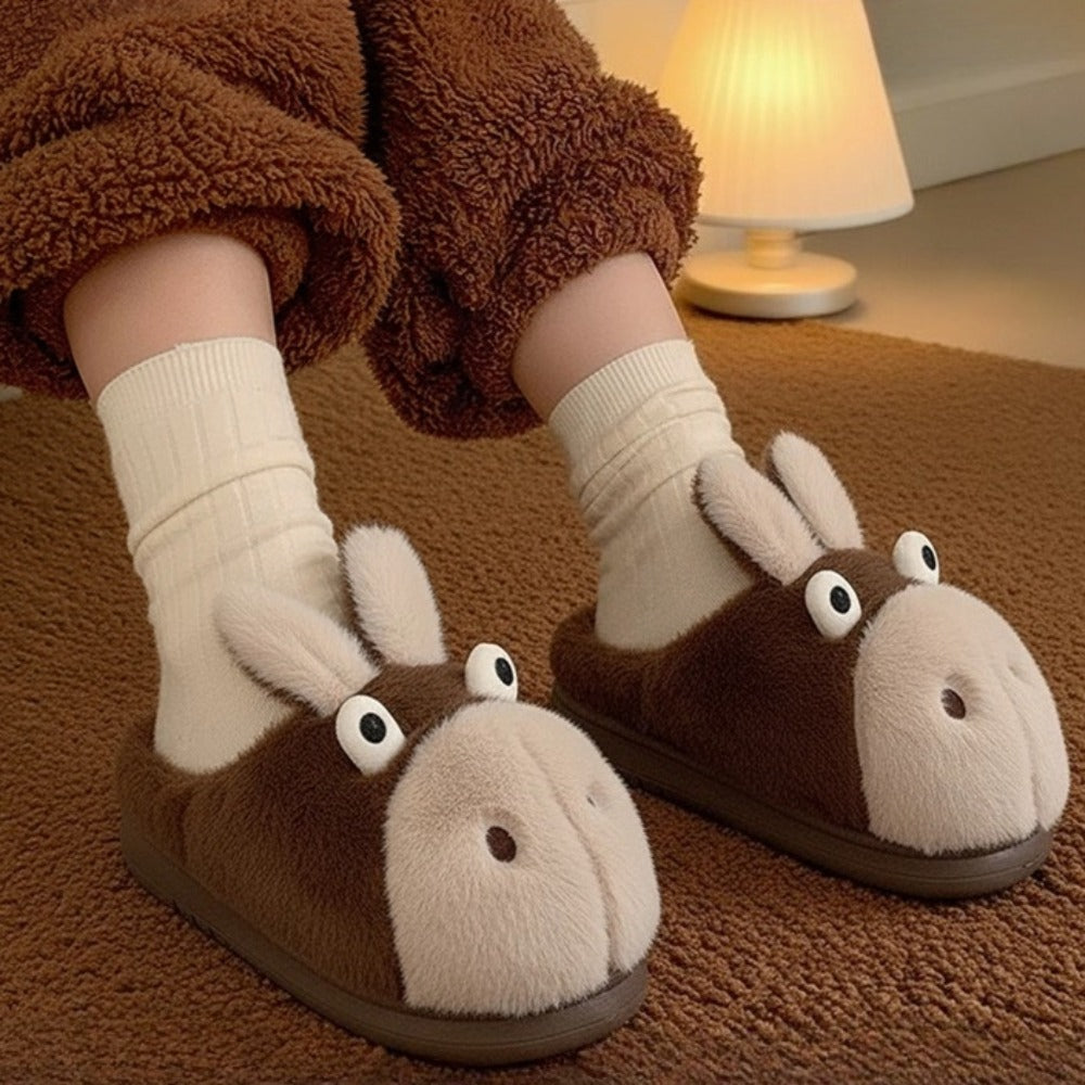 Perky-Eared Donkey Slippers – รองเท้าใส่ในบ้านนุ่มสบายและแสนขี้เล่น ...