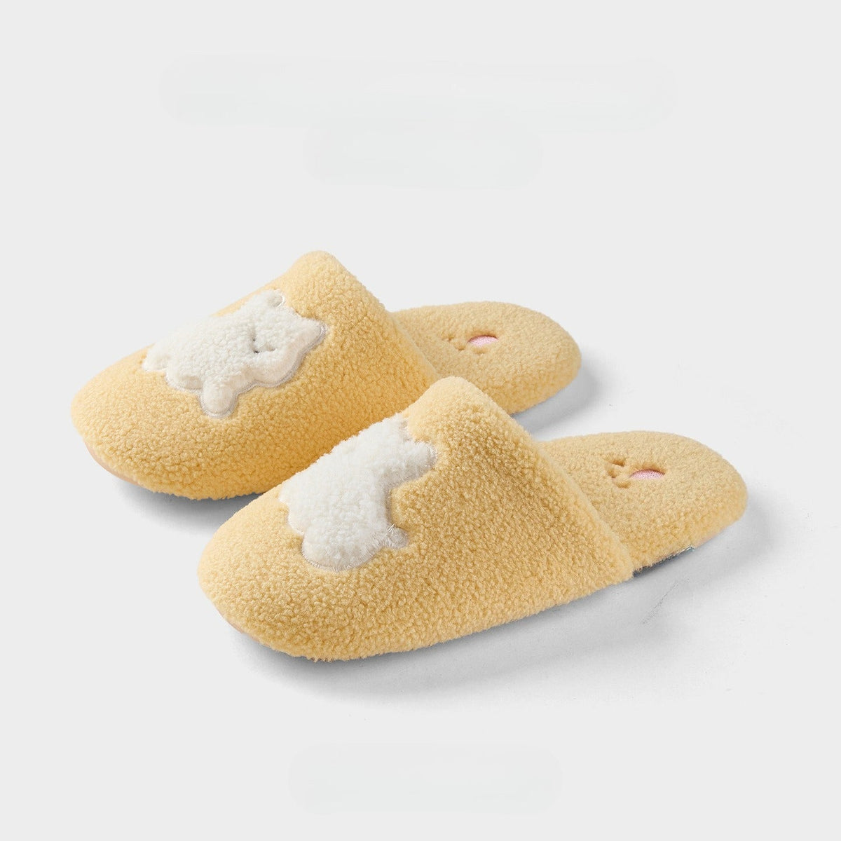 Women's fleece dog patch slippers for indoor comfort – Hello Slippers