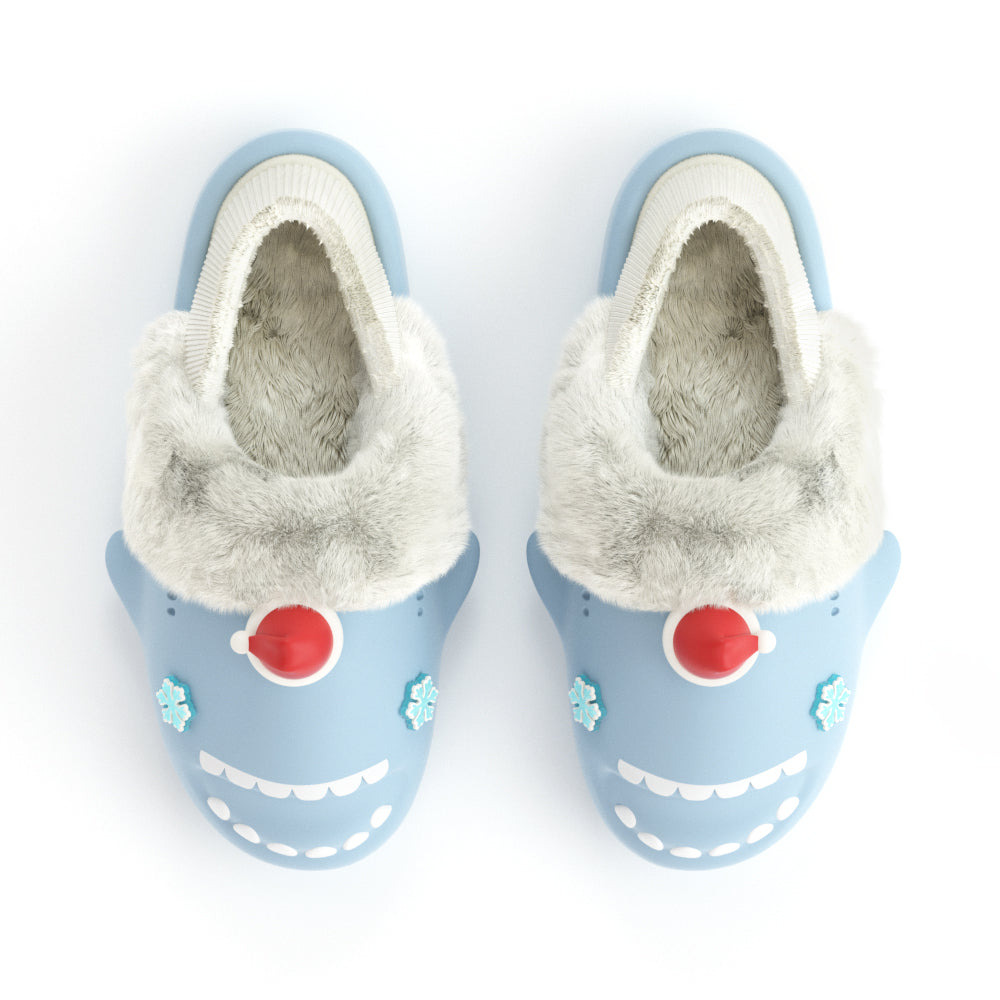 Santa Heel-covered Shark Slippers - Festive Winter Comfort | Sharkicks ...