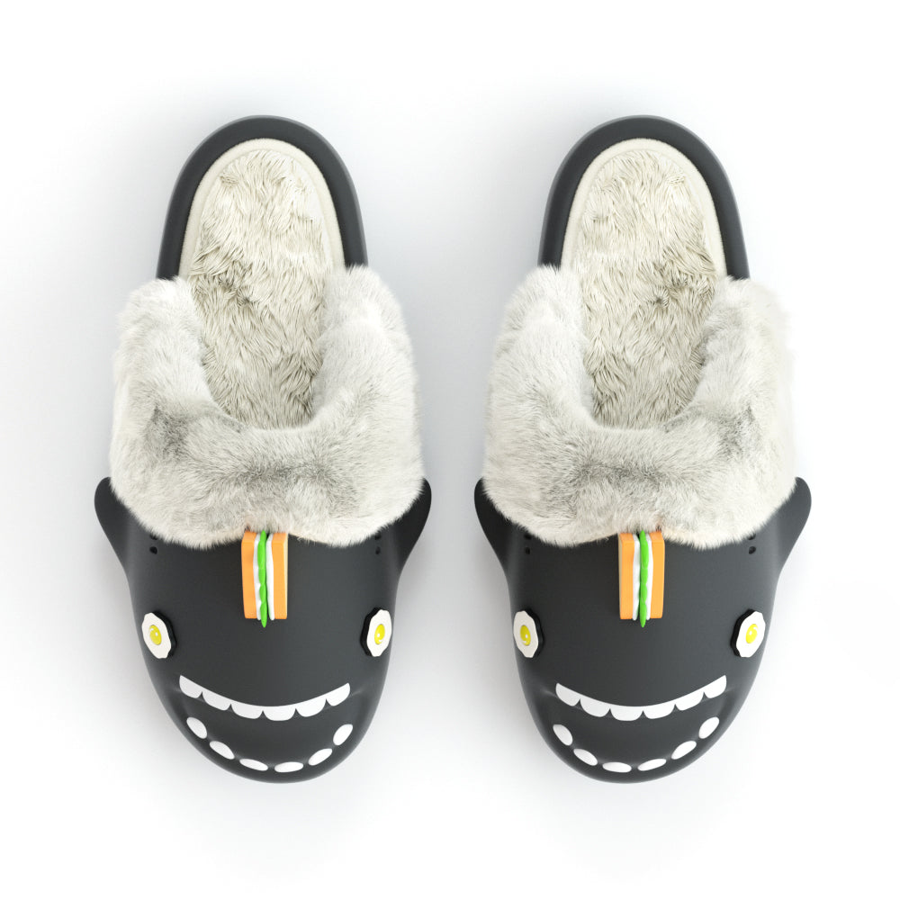 Sandwich Open Heel Shark Slippers - Fun Winter Comfort | Sharkicks Pro ...