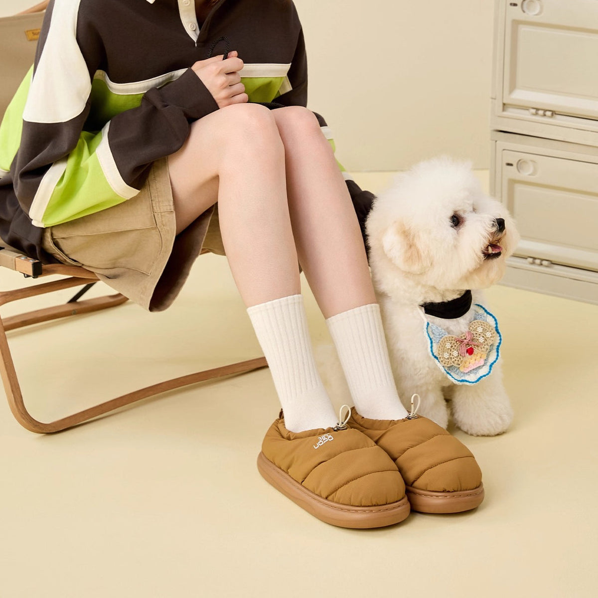 Waterproof Puffer Slippers with Thick Sole & Warm Lining – Hello Slippers