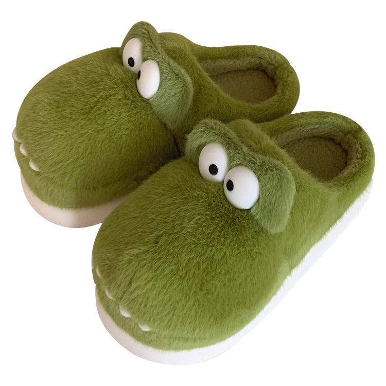 Warm Plush Gator Design Slippers for Winter Indoor Comfort – Hello Slippers
