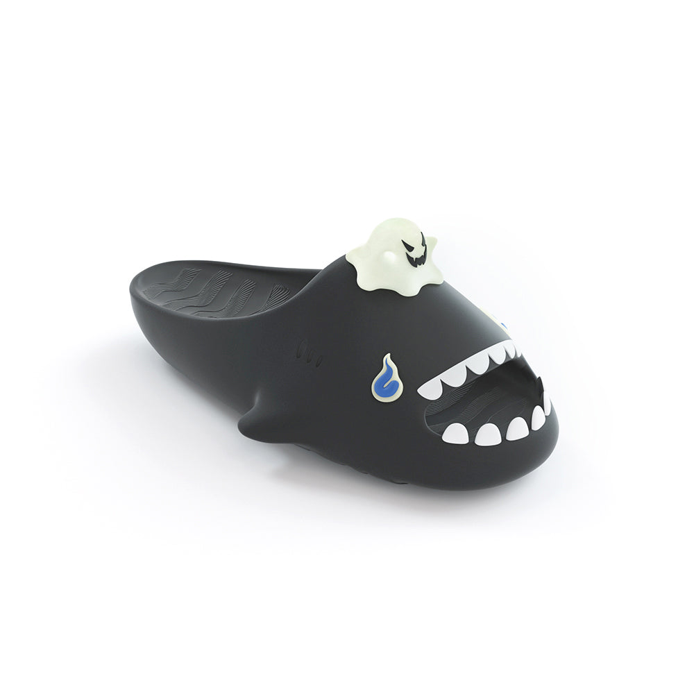 Ghost Shark Slides - Spooky & Comfortable Shark Slippers | Sharkicks ...