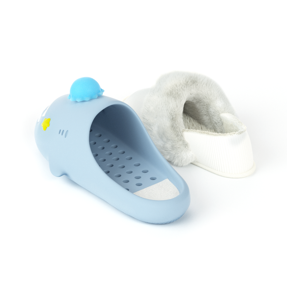 Jellyfish Heel-covered Shark Slippers - Cute Winter Comfort | Sharkicks ...