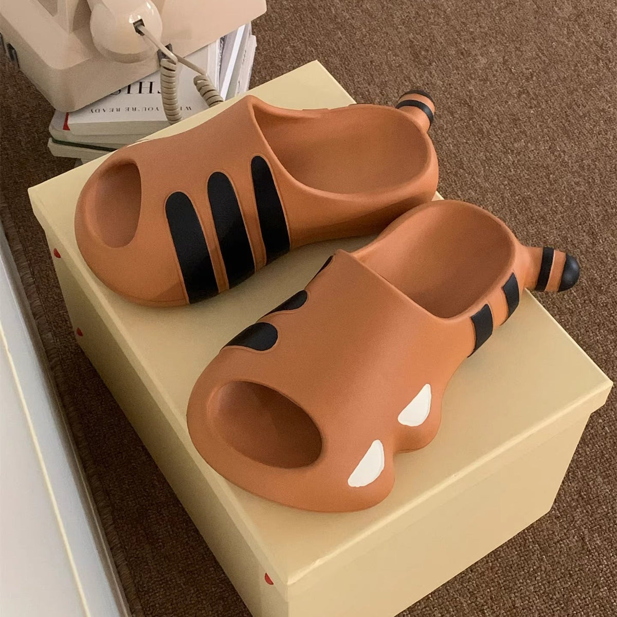 Fun Cartoon Tiger Slides Soft EVA Non-Slip Summer Sandals – Hello Slippers