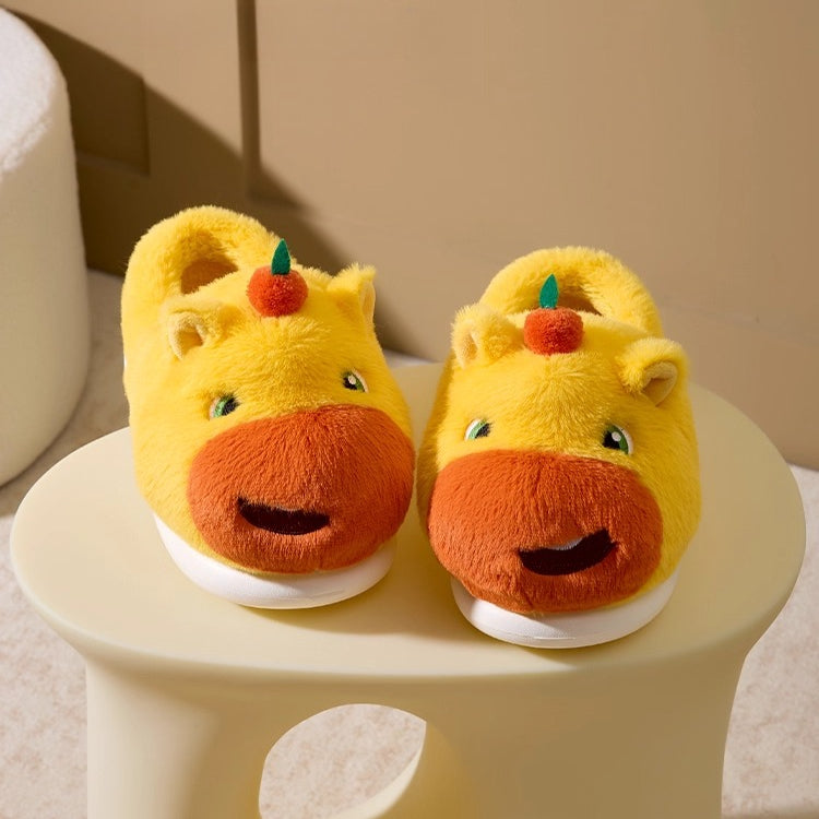Calf Plush Slippers - Warm Winter Animal Home Shoes – Hello Slippers
