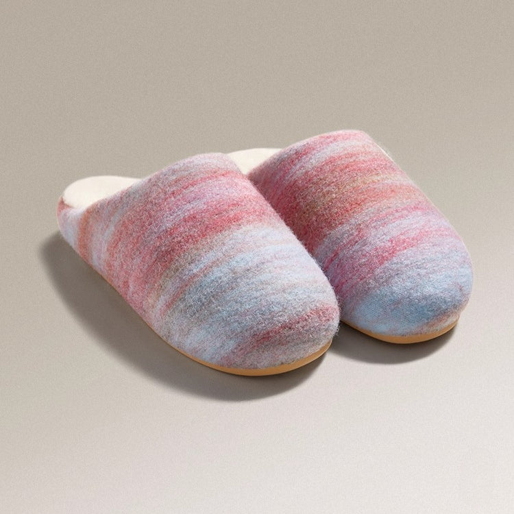 Ombre Felt Slippers Warm Indoor House Shoes Winter Comfort – Hello Slippers