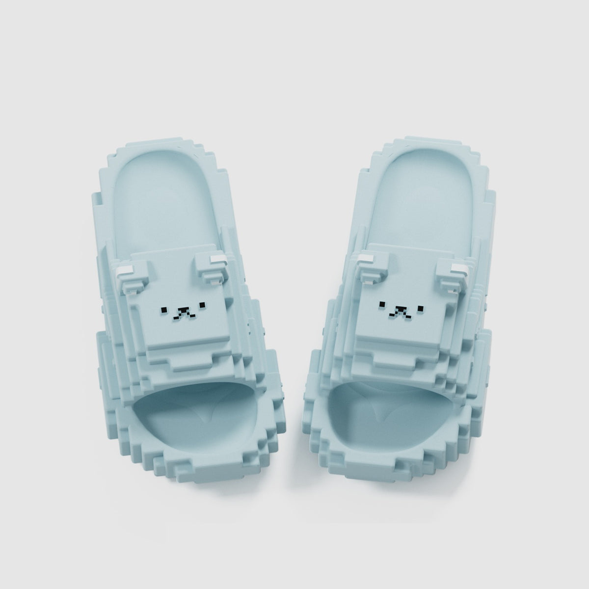 Pixel Bear Slides: Cute Pixel-Style Bear Slippers with 3D Block Design ...