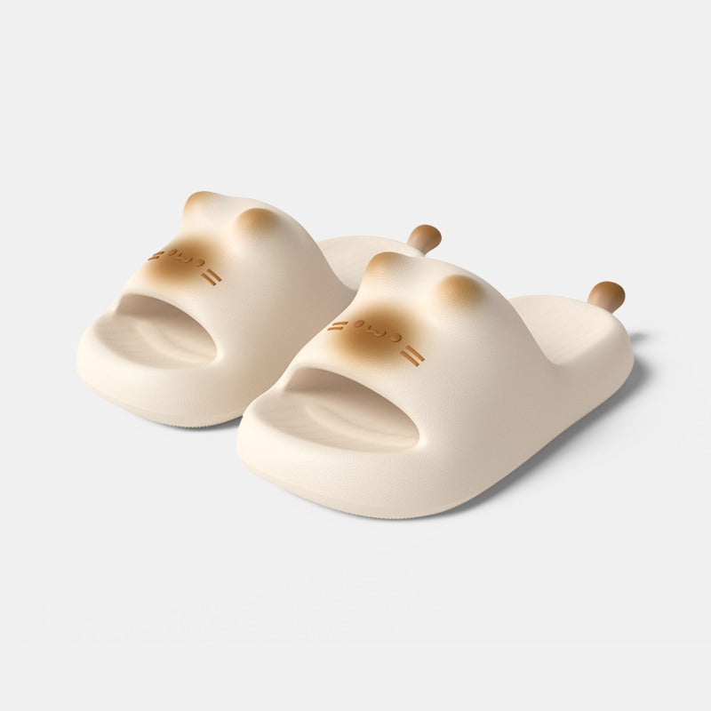 Caramel Cat Slides: Cozy Cat-Themed Slippers with Sweet Style – Hello ...