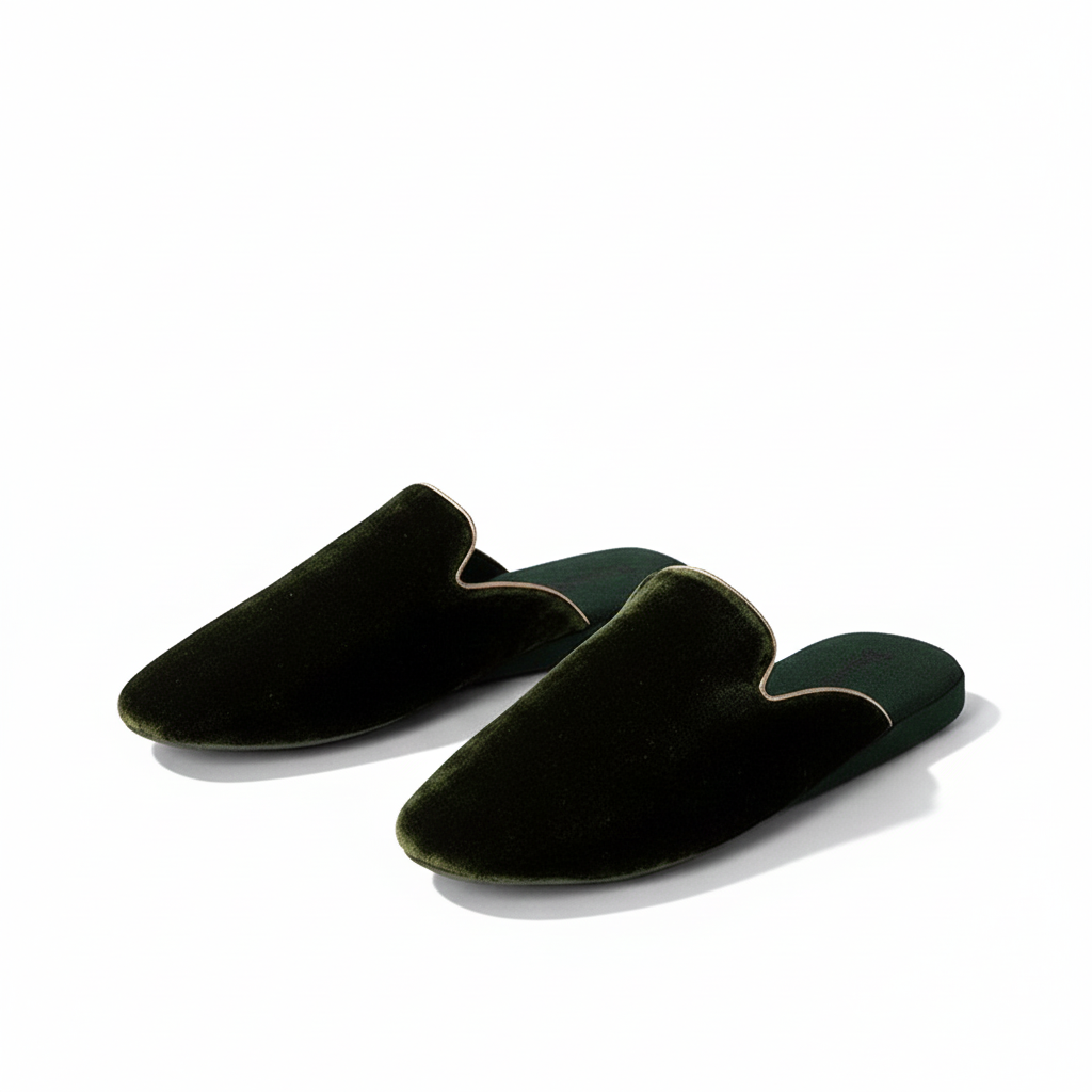 Silk-Touch V-Notch Indoor Mules for Quiet Comfort – Hello Slippers