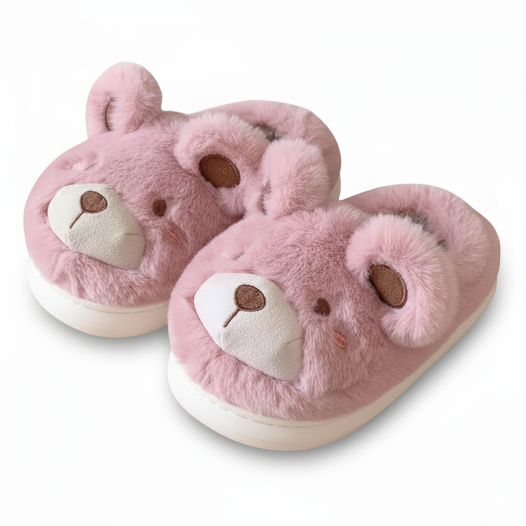 Cozy Teddy Bear Slippers - Warm Plush Winter Home Shoes – Hello Slippers