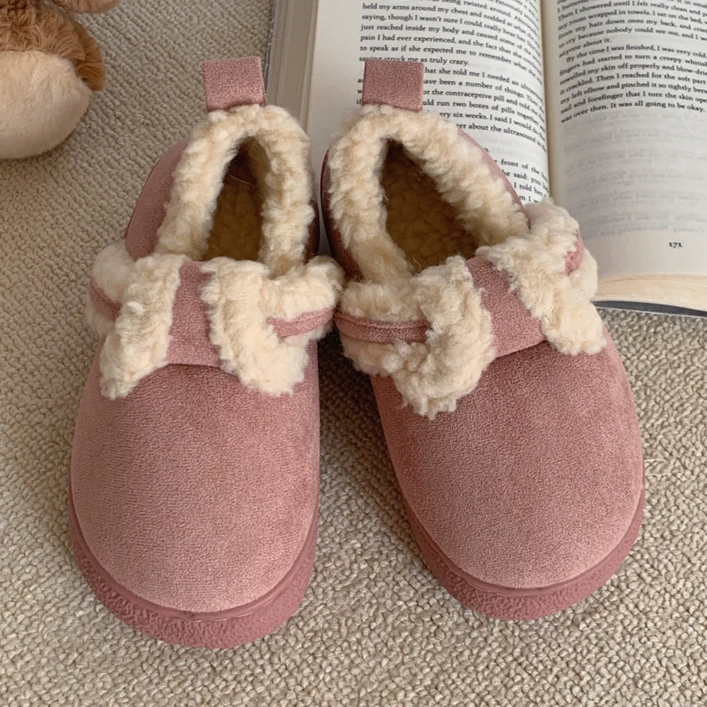 Fleece-Lined Wrap Band Women's Slippers for Home & Street – Hello Slippers