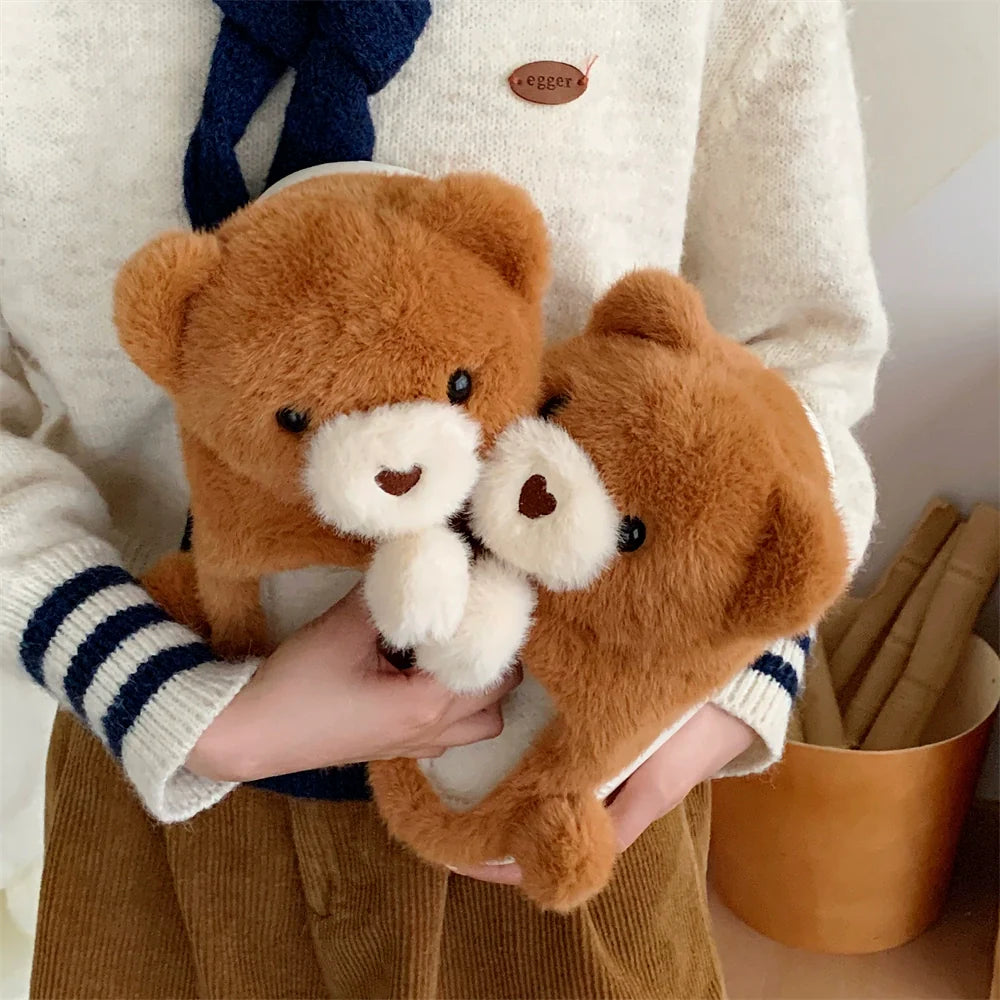 Plush Teddy Bear Slippers - Warm Winter Home Footwear – Hello Slippers