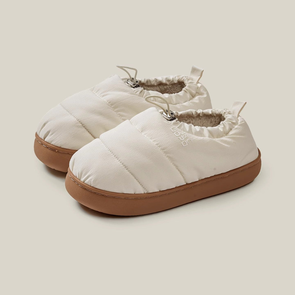 Waterproof Puffer Slippers with Thick Sole & Warm Lining – Hello Slippers