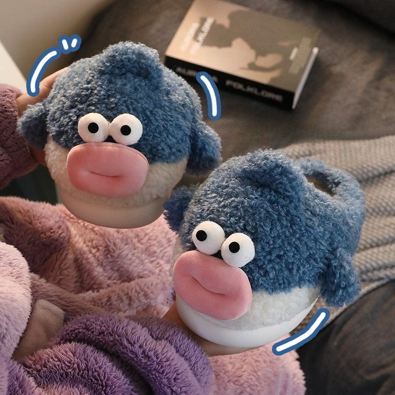Goofy Big Lip Plush Slippers Warm Winter Home Shoes – Hello Slippers