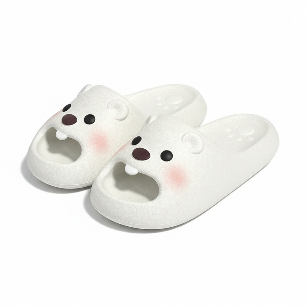 Cheeky Bear Slides: รองเท้าแตะหมีขี้เล่น ดีไซน์สดใสน่ารัก – Hello Slippers