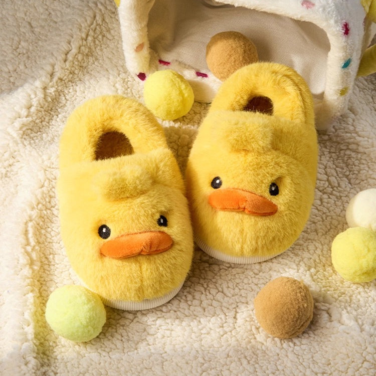 Kids Plush Duck Slippers - Warm Winter Indoor Shoes – Hello Slippers