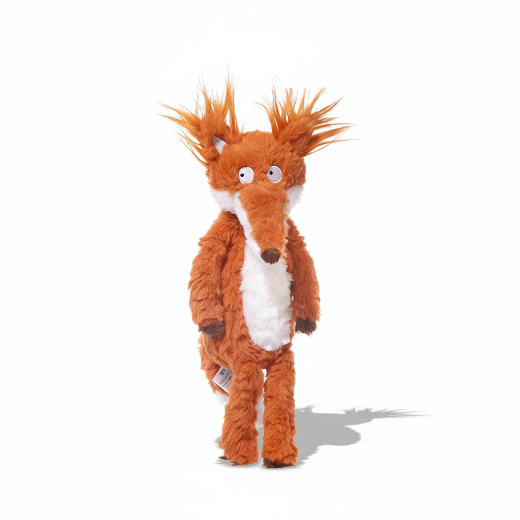 Quirky Abstract Fox Plush Toy with Wild Spiky Hair – Hello Slippers