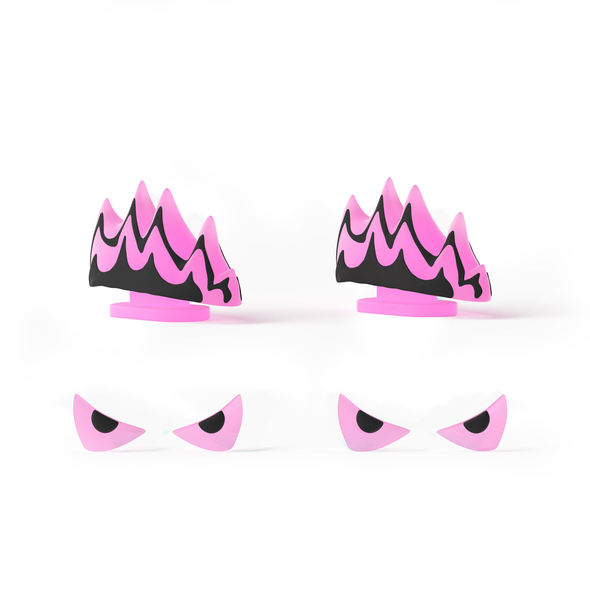 HelloSlippers Sharkicks™ Nuclear Kaiju Fins and Eyes – Hello Slippers