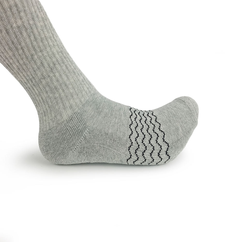 Tri-Block Calf Sock 3-Pack - Light Gray – Hello Slippers
