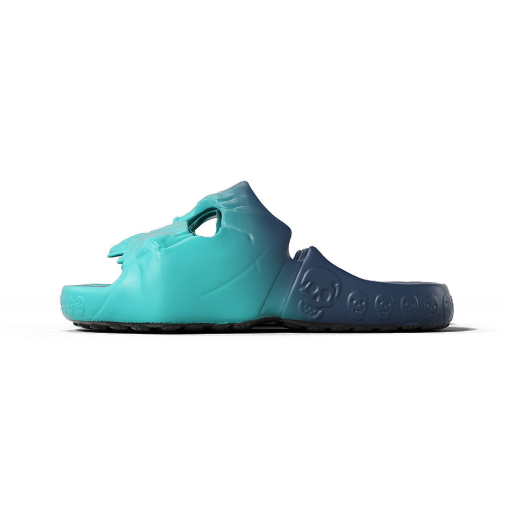 Skull Slides - Turquoise Gradient – Hello Slippers