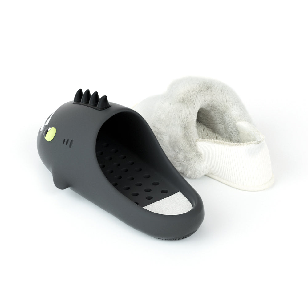 Toothless Heel-covered Shark Slippers - Fierce Winter Comfort ...